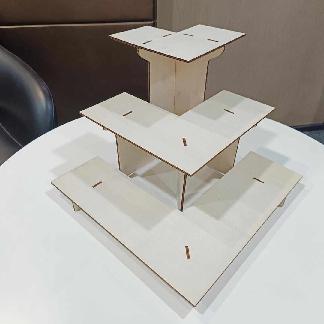 Three Tiered Wooden Display Shelves - Etsy