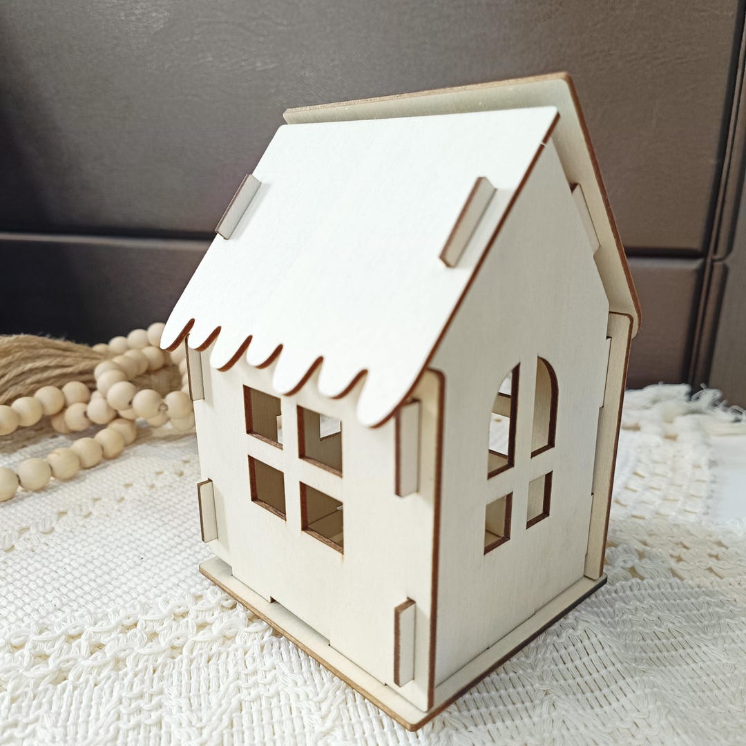 Doll House Micro Furniture Kit, DIY 3D Wooden DIY House Kit Handmade ...