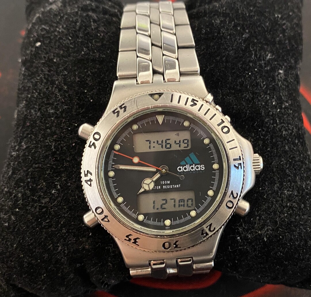 Vintage Adidas Wristwatch Men's Quartz Movement Model 10-0037 100M ...