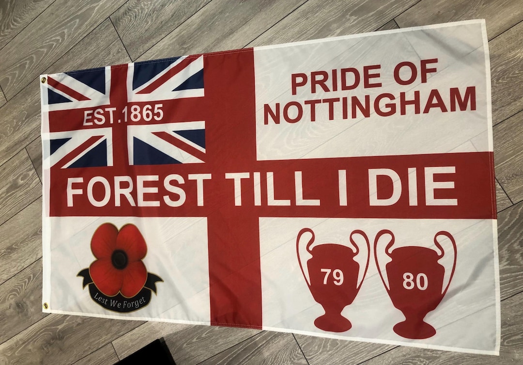 Nottingham Forest Flag. 5FT X 3FT. FREE DELIVERY Brand New Fast ...