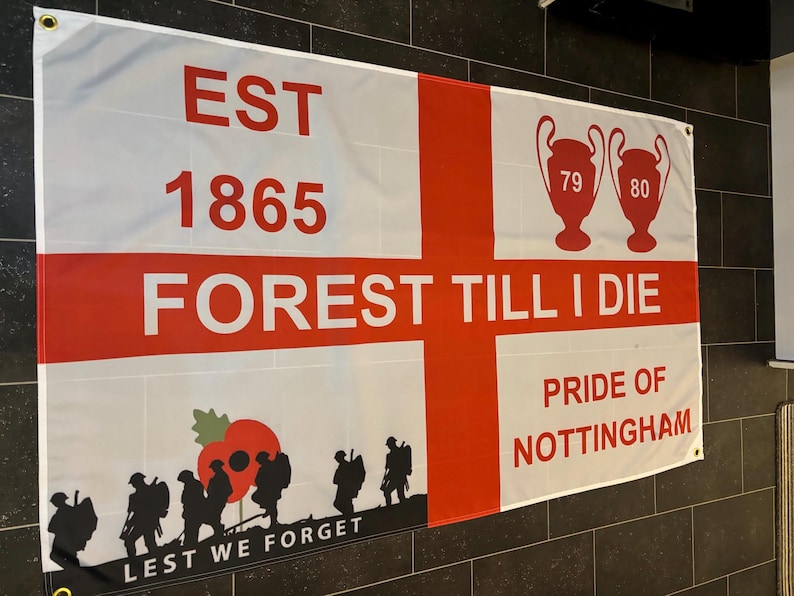 Nottingham Forest Flag. 5FT X 3FT. FREE DELIVERY Brand New Fast ...
