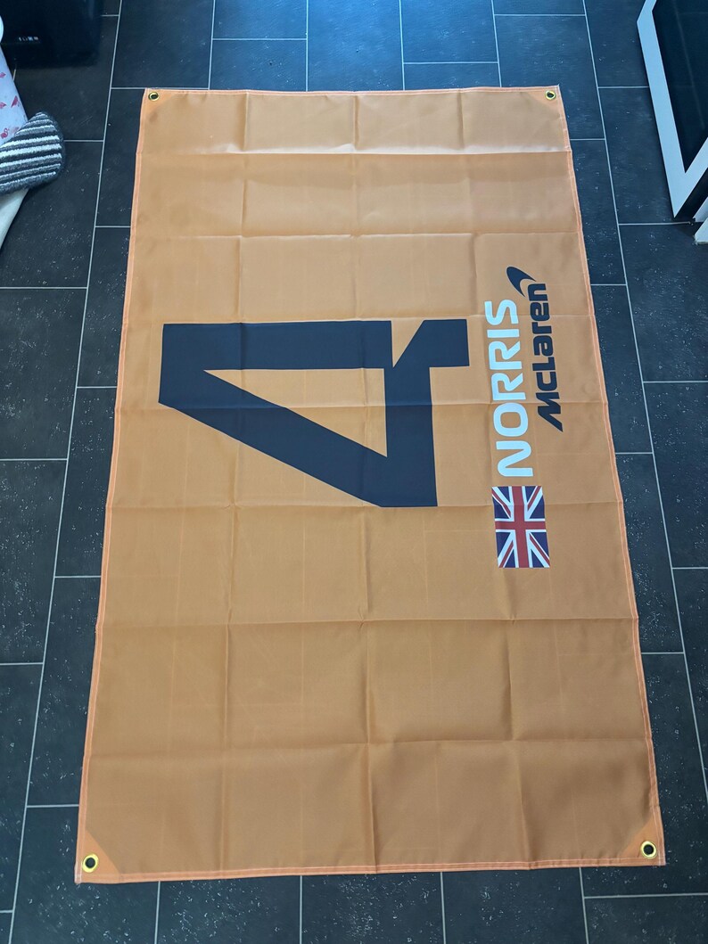 Bandera de McLaren F1 de Lando Norris. 1,8 m x 1,2 m. Envío gratuito ...