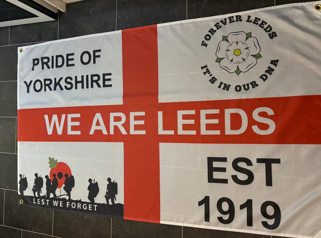 Leeds United 5FT X 3FT Flag. FREE DELIVERY. Brand New in Stock. Leeds ...