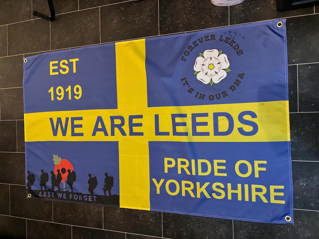 Leeds United 6FT X 4FT Flag. FREE DELIVERY. Brand New in Stock. Leeds ...
