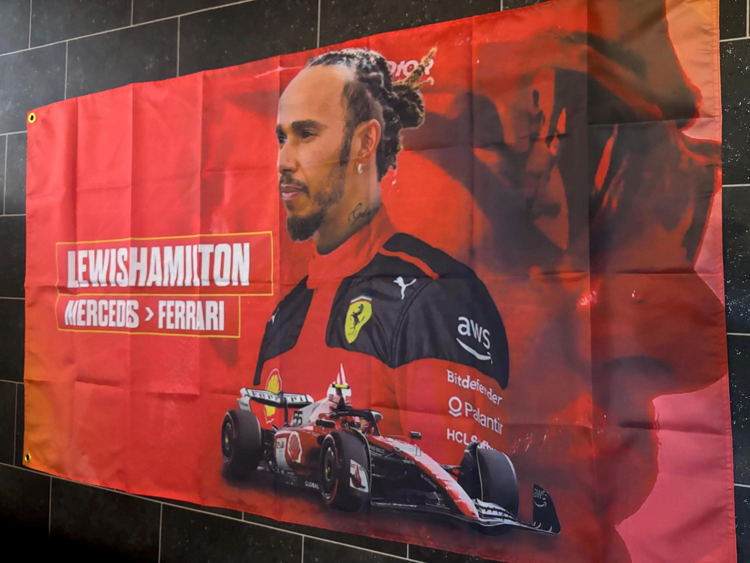 Ferrari Flag 6x4 Lewis Hamilton Formula 1 Flag Banner Gift Ferrari F1 ...