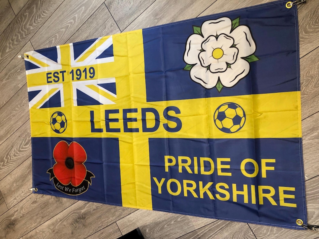Leeds United 5FT X 3FT Flag. FREE DELIVERY. Brand New in Stock. Leeds ...