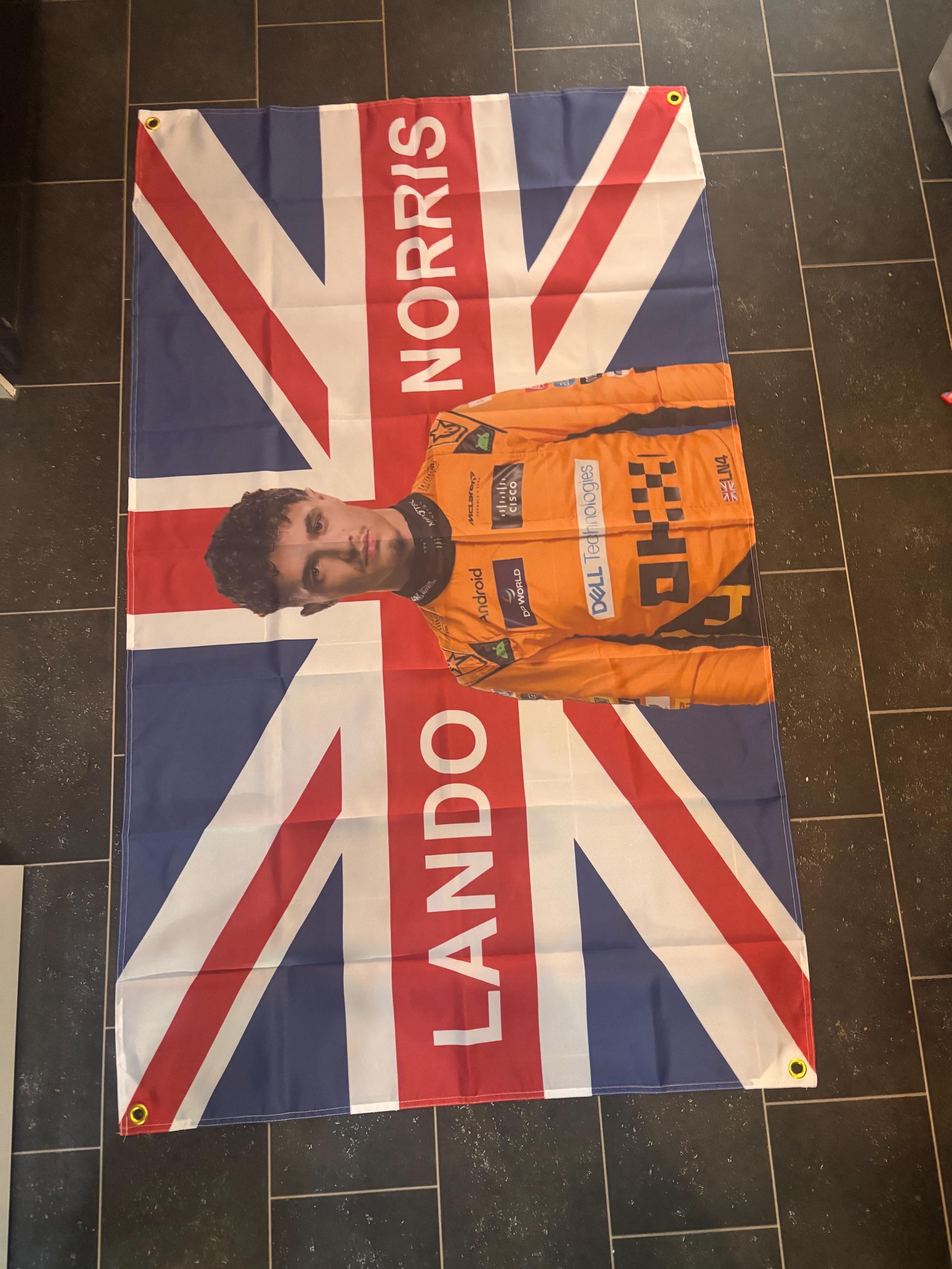 Mclaren F1 LANDO NORRIS Flag. 5FT X 3FT. Free Delivery. Brand New ...