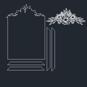 Frames Laser Cut Files SVG, Photo Frame Bundle, Glowforge File,vintage ...