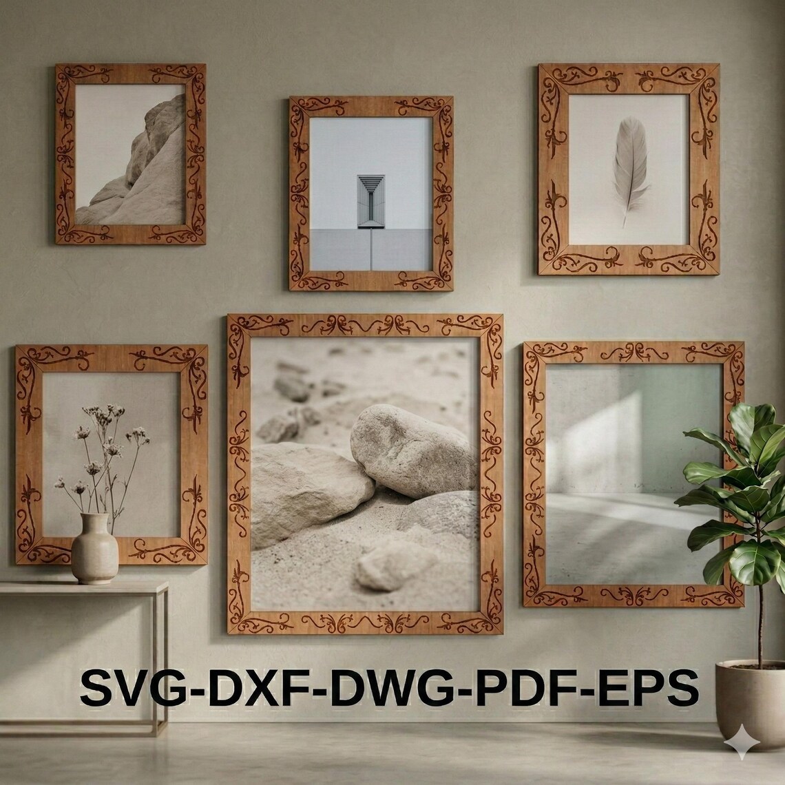Laser Cut Frame Designs: 6 Sizes (digital Download - Svg, Dxf, Pdf, Eps ...