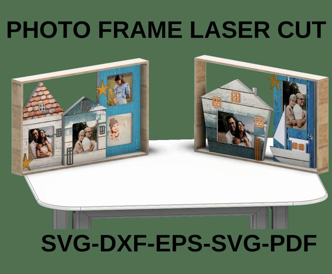 Personalised Family Photo Laser Cut File Frame Cut Photo Frame Digital ...