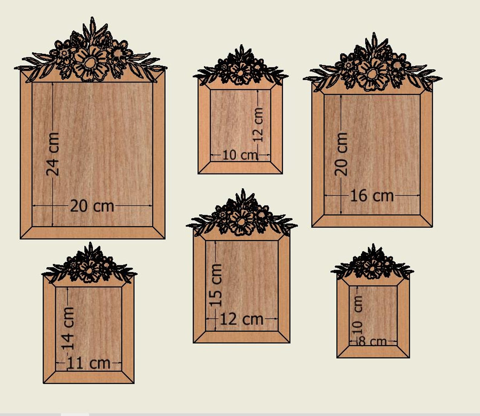 Frames Laser Cut Files SVG, Photo Frame Bundle, Glowforge File,vintage ...