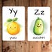 Fruit Alphabet Flash Card ABC Fruit Colourful Classroom Decor Nursery ...