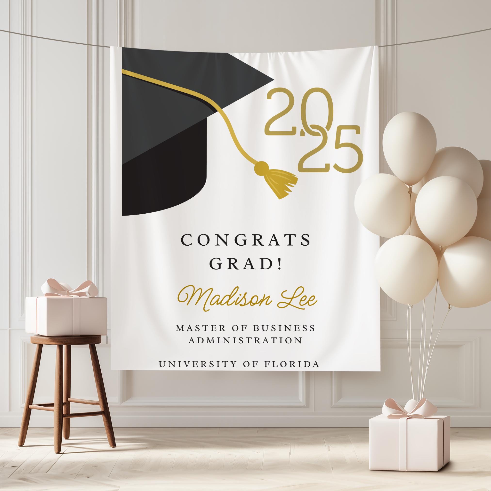 Graduation Backdrop Personalized,custom Graduation Banner 2025 ...
