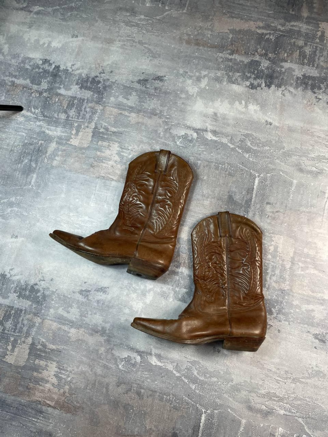 Vintage Sancho Leather Cowboy Boots Western Shoes Size 45 - Etsy