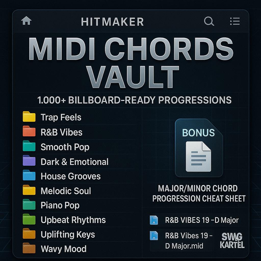 MIDI Chord Pack – 1,000+ Billboard-ready Progressions for Trap, Hip Hop ...
