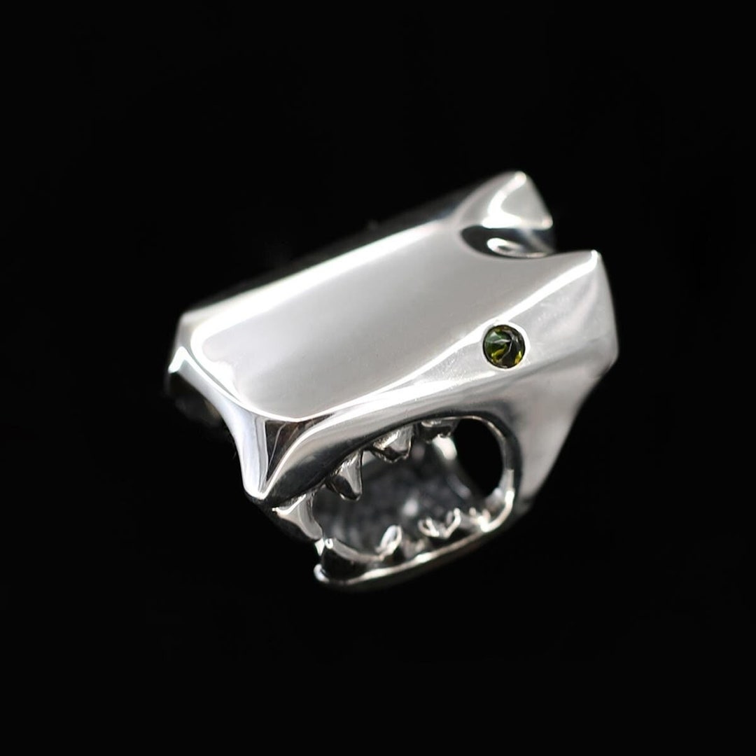 Akata: Slick Brutalist Hyena Ring – Bold Animal Themed Sterling Silver ...