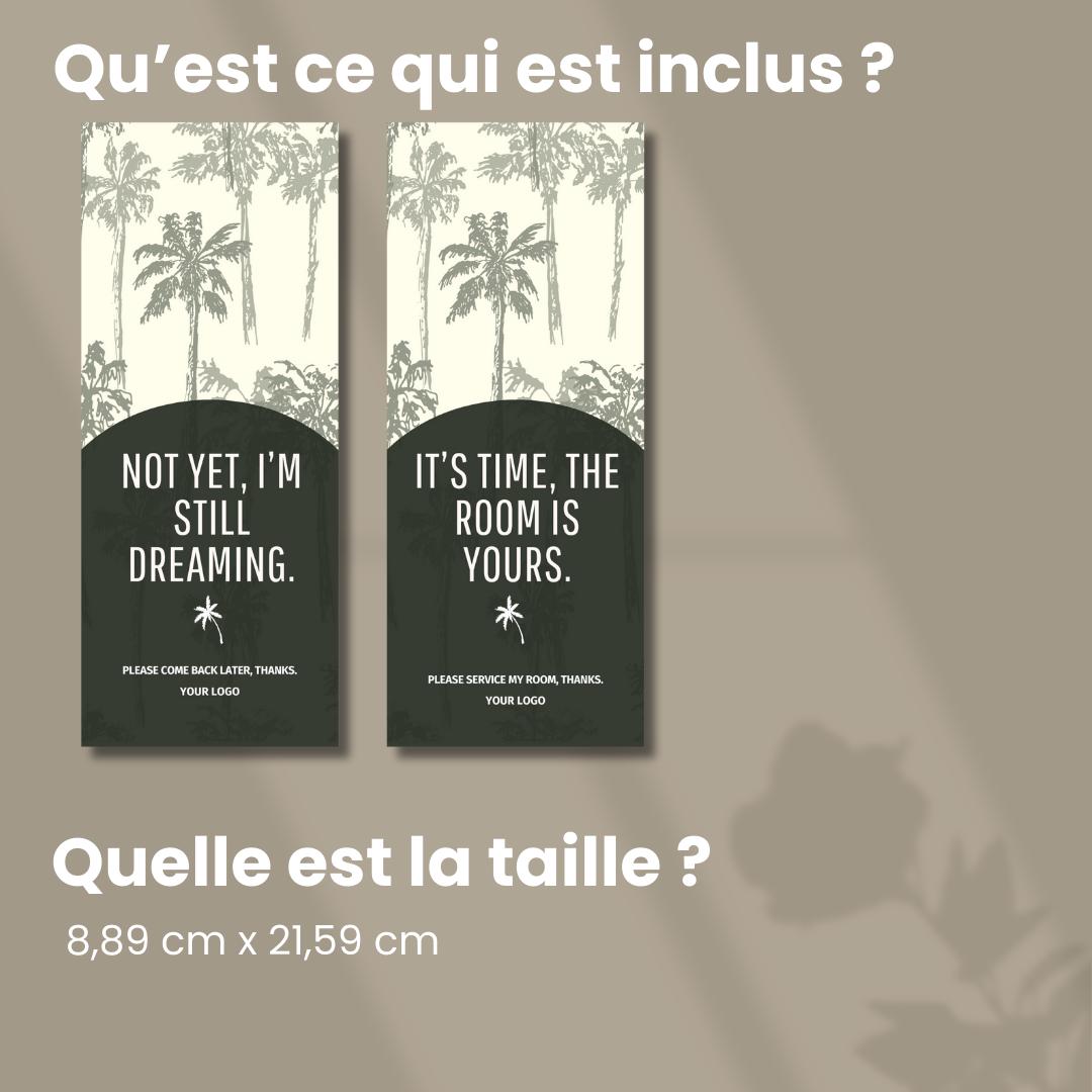 Modèle d'accroche-porte hôtel, étiquette de porte imprimable Ne pas ...