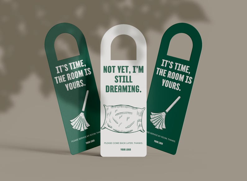 Hotel Door Hanger Template, Printable Hotel Door Tag Do Not Disturb and ...