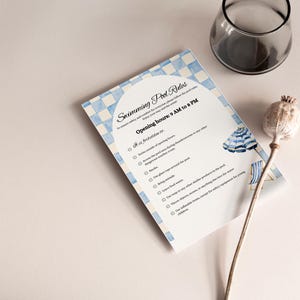 Pool Rules Poster, Editable With Canva, Ideal for Airbnb, Vacation ...