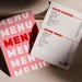Dinner Menu, Pink and Red Menu, Colorful Menu Template, Modern Menu ...