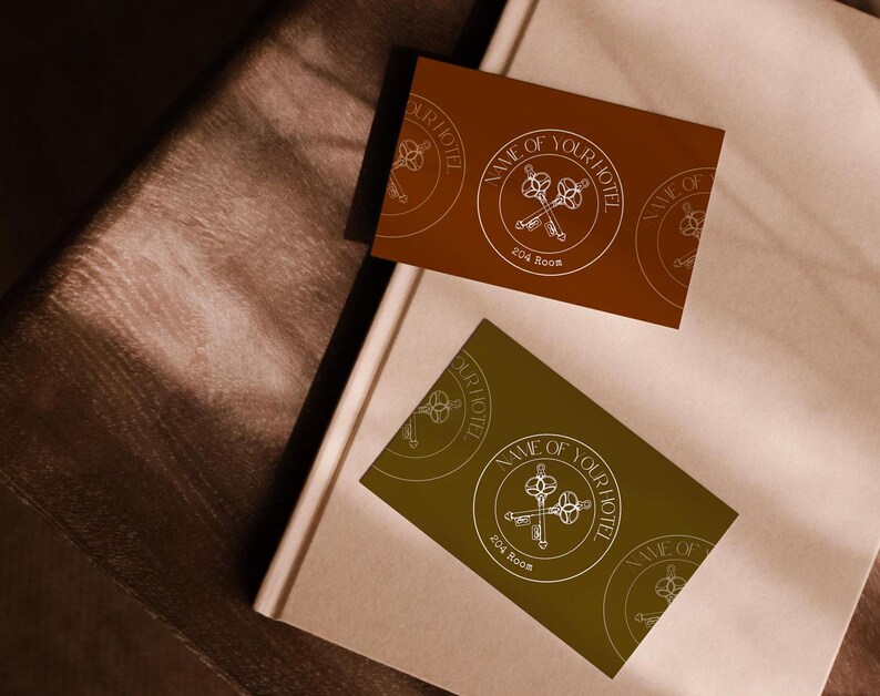 Room Key Card Template, Printable Key Card, Hotel Key Card, Cottage Key ...