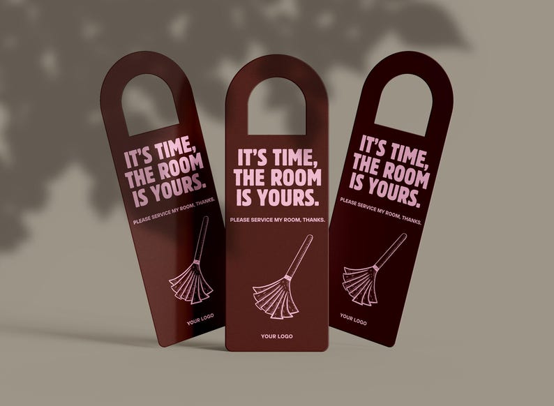 Hotel Door Hanger Template, Printable Hotel Door Tag Do Not Disturb and ...