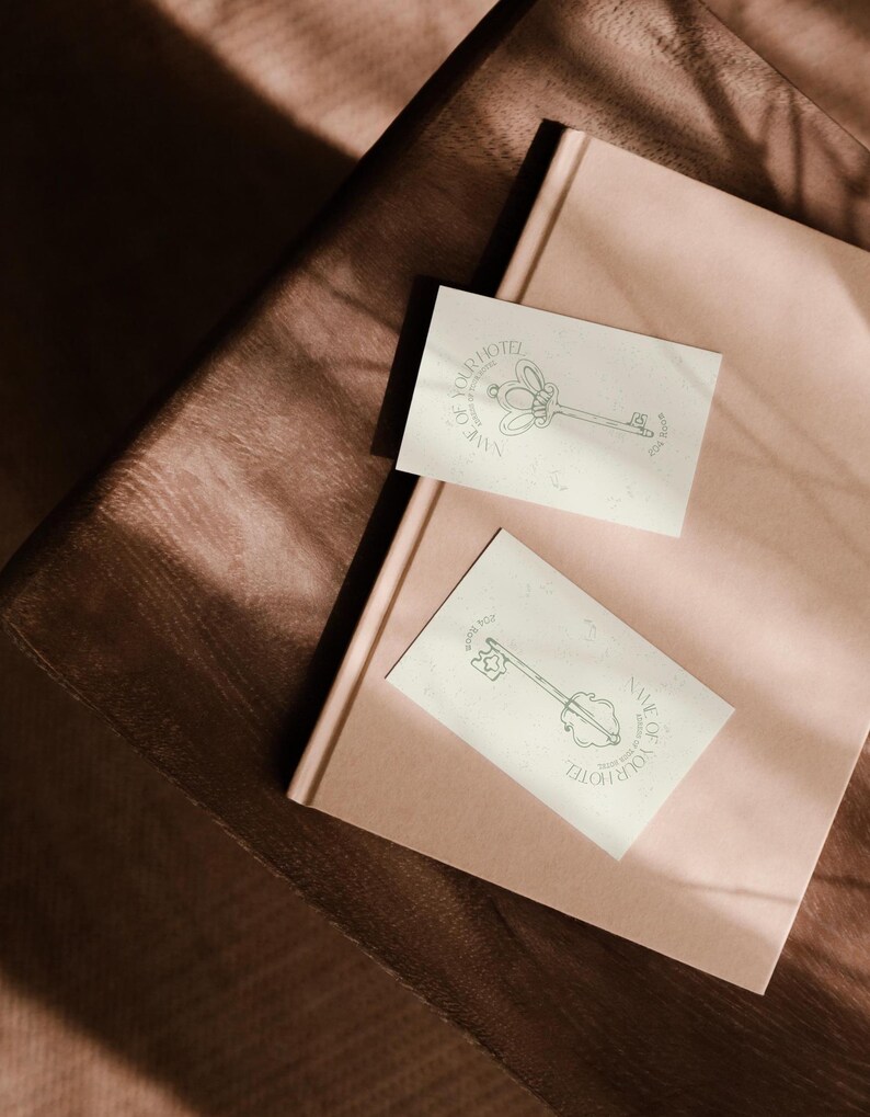 Room Key Card Template, Printable Key Card, Hotel Key Card, Cottage Key ...