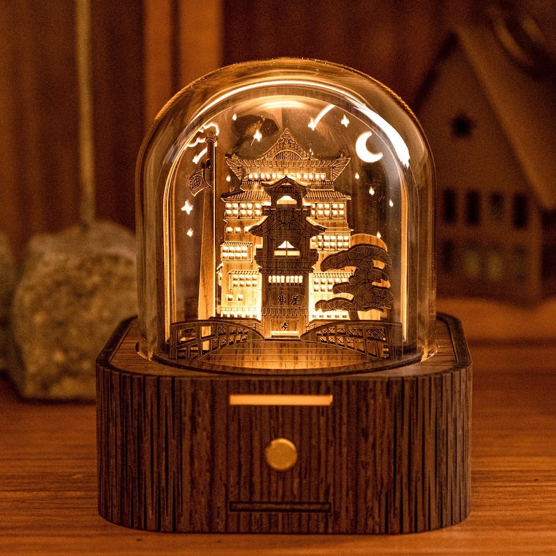 Personalized Wooden Musical Box, Spirited Away Music Box Theme Music ...