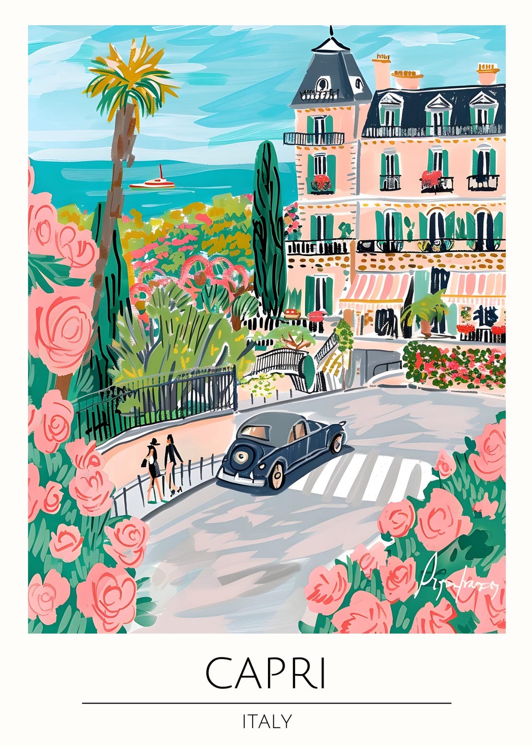 Capri Poster - High Res Scalable Print - Etsy