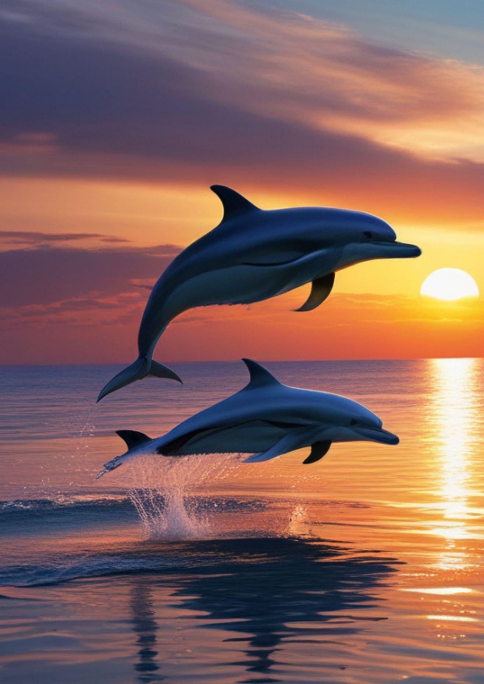 Dolphins Love Wall Art, Dolphins Print, Animal Wall Art Dolphins Poster ...