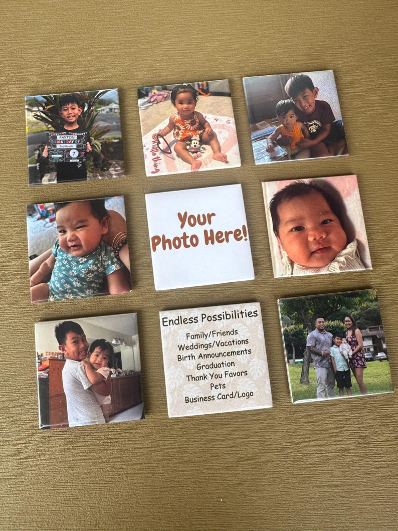 Personalized 2x2 Square Photo Magnet - Etsy