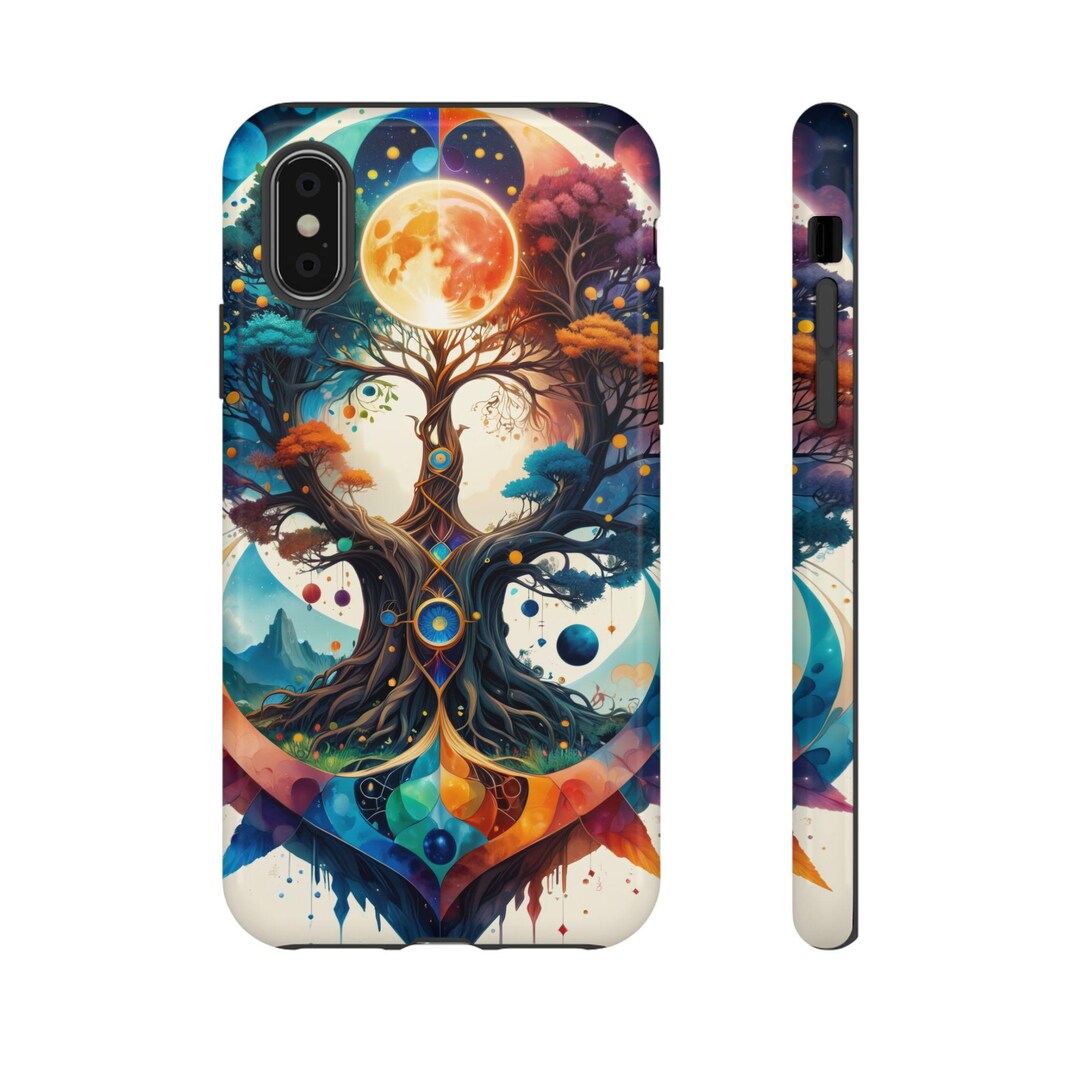Phases of the Moon Tree of Life Phone Case Celestial Harmony Design for ...
