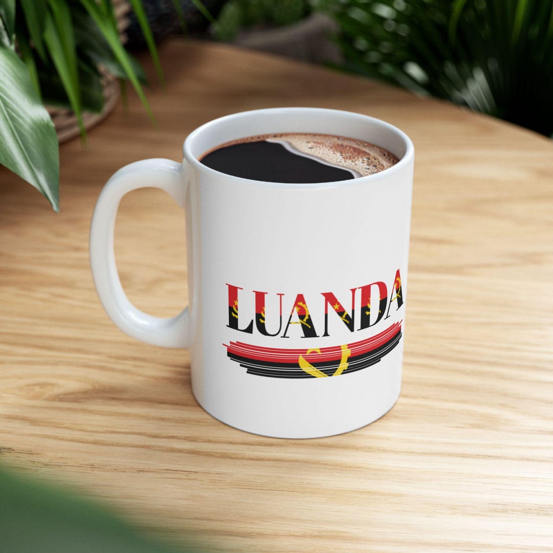 LUANDA Ceramic Mug Decorated With the Angolan Flag - Etsy UK