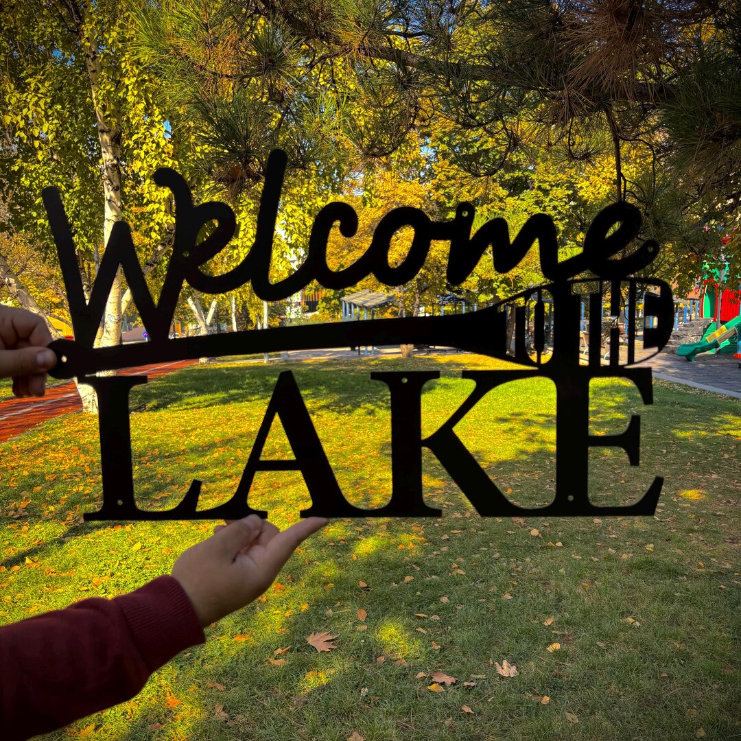Personalized Lake House Metal Sign: Canoe Paddle Welcome Decor - Etsy