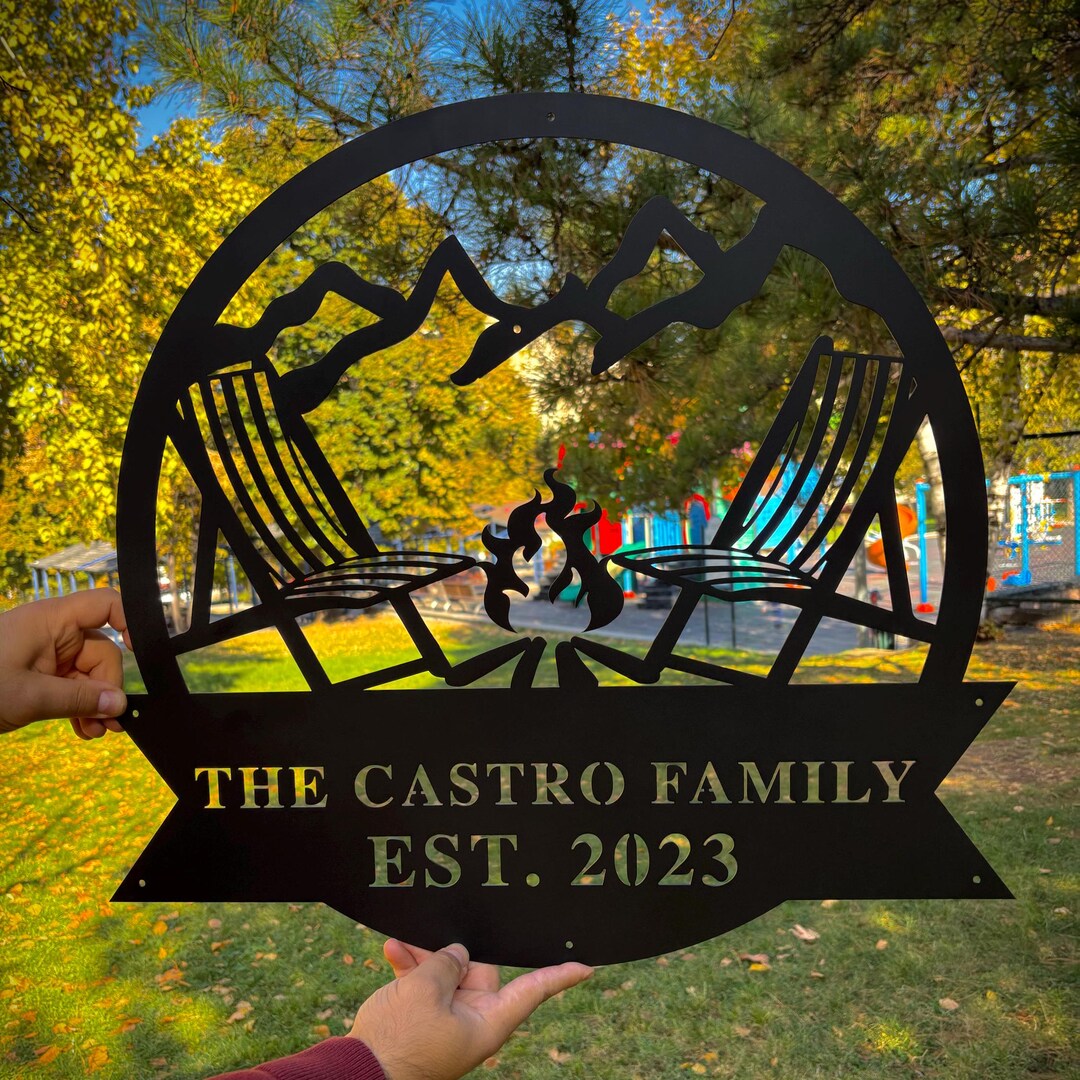 Custom Campfire Metal Sign: Personalized Outdoor Decor - Etsy