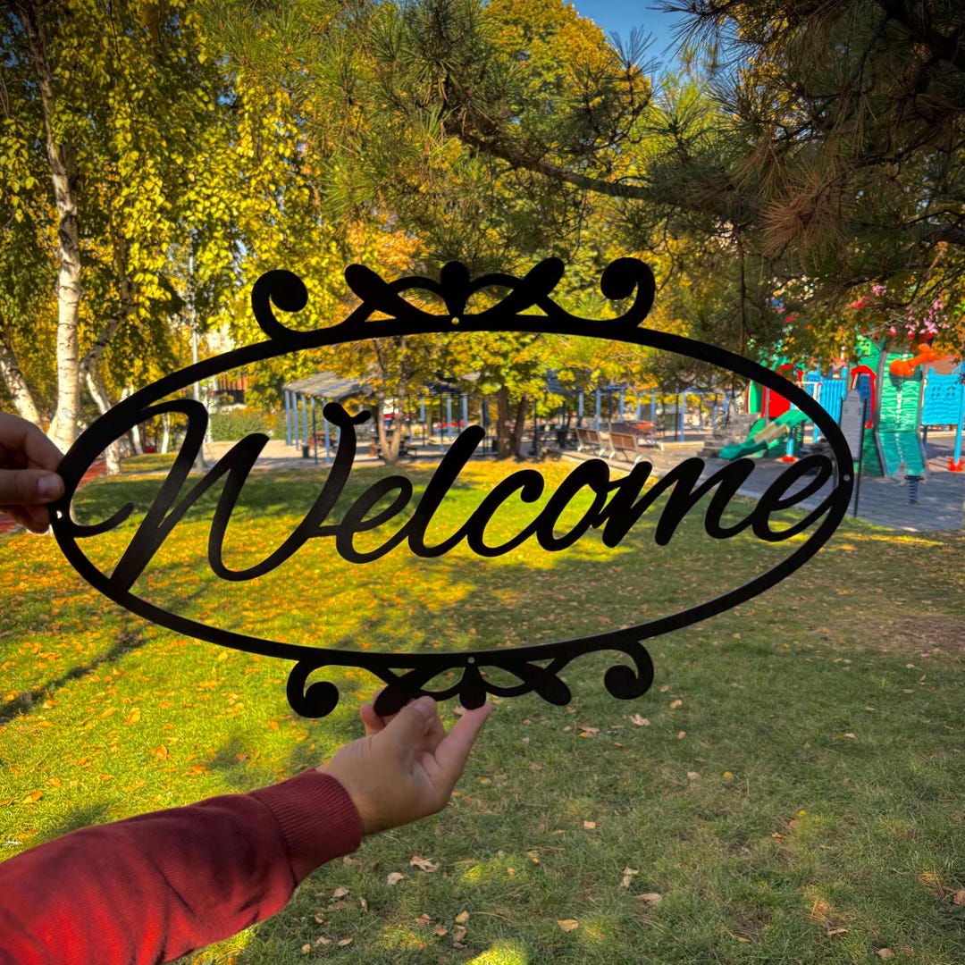 Personalized Metal Welcome Sign, Outdoor Decor, Wedding Gift - Etsy