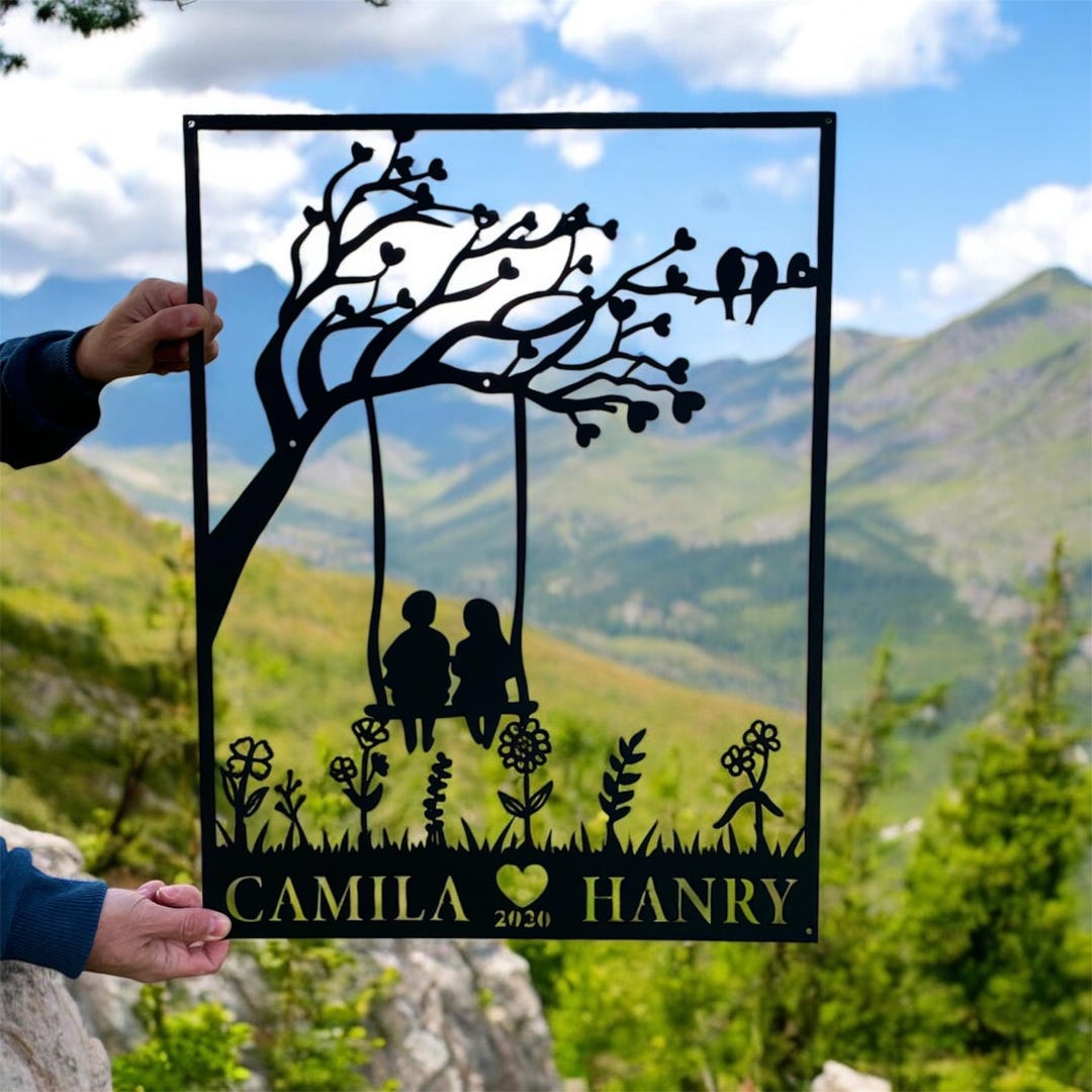 Personalized Wedding Gift for Couple, Metal Name Gift for Couple, Love ...