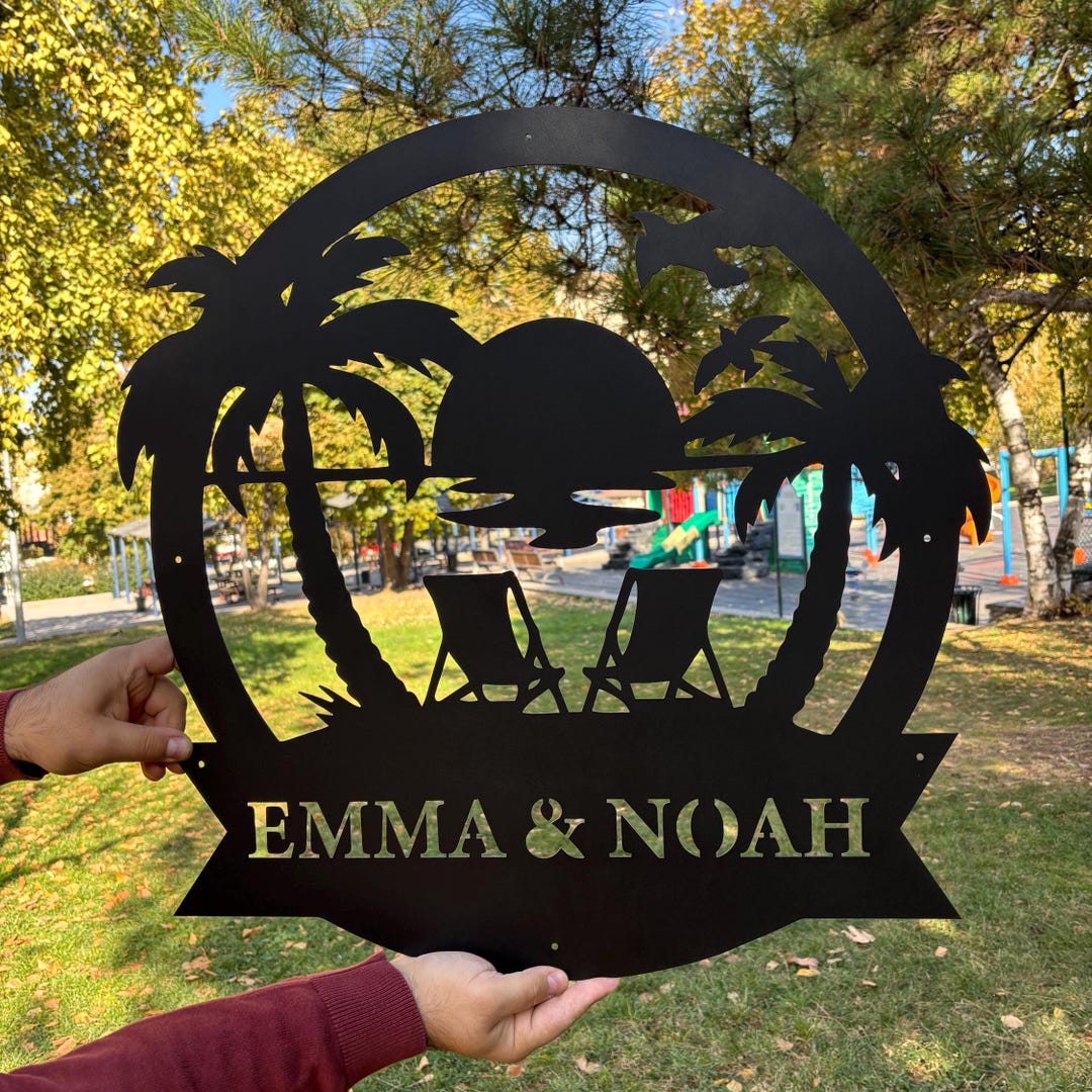 Custom Beach Decor, Sunset Beach Sign, Nautical Decor, Lake House Decor ...