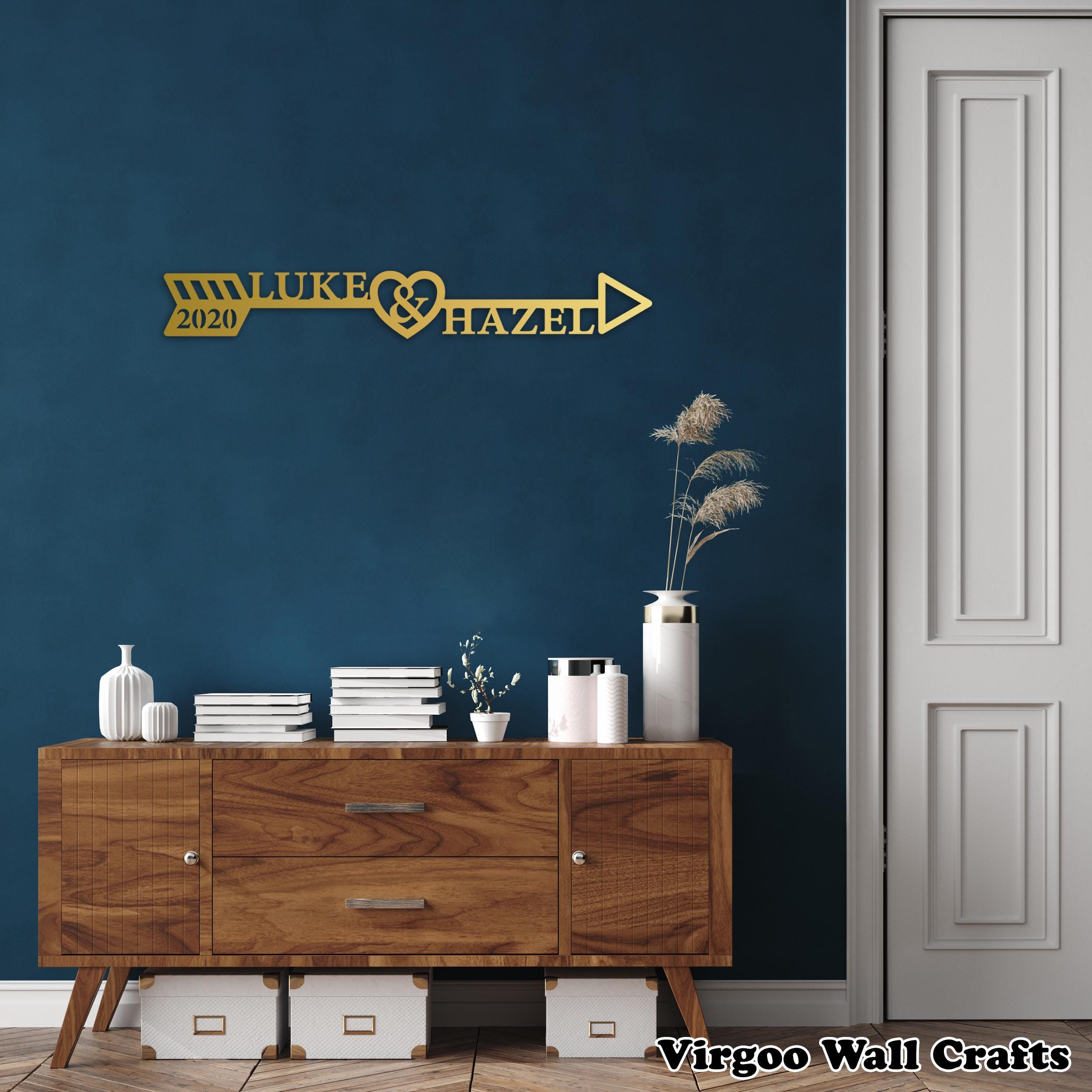 Personalized Metal Love Arrow Sign: Wedding Date Gift - Etsy