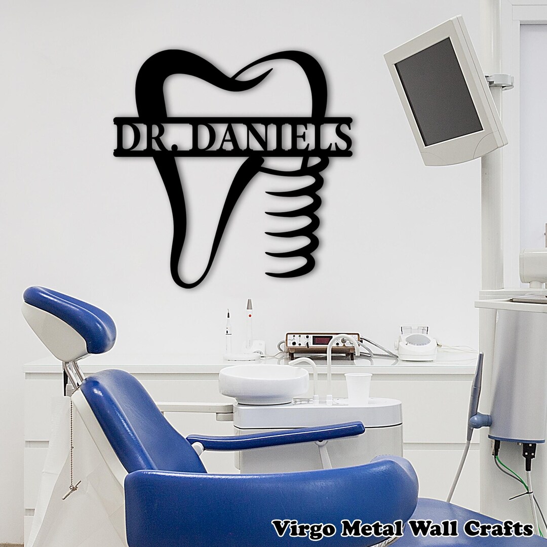Orthodontist Wall Decor, Orthodontist Name Sign, Dental Name Gift ...
