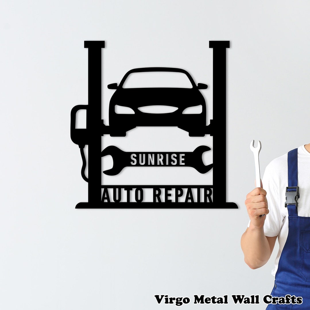 Custom Car Repair Shop Metal Sign: Personalized Garage Decor - Etsy