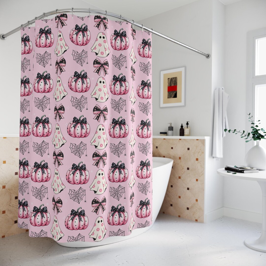 Cute Ghost Shower Curtains, Halloween Bathroom Decor, Spooky Shower ...