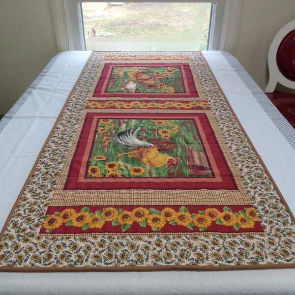 Rooster Table Runner - Etsy