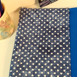 Deep Blue Hues Batiks Fabric Composition Notebook Cover Crazy Quilt ...