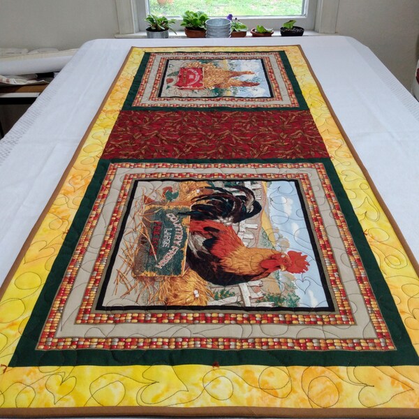 Rooster Table Runner - Etsy
