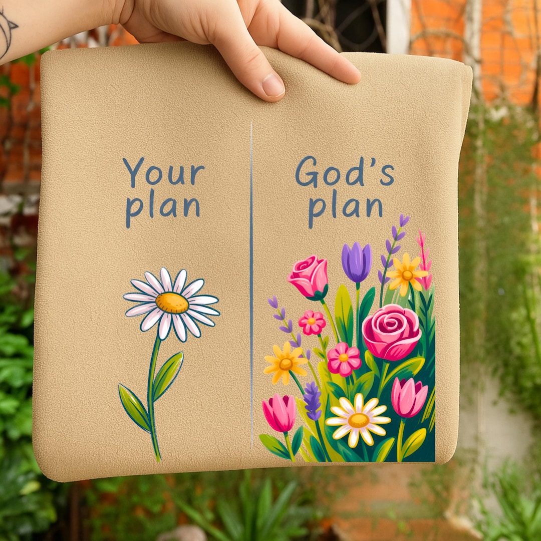 Your Plan God's Plan PNG, Floral Design Png, Religious Png, Scripture ...