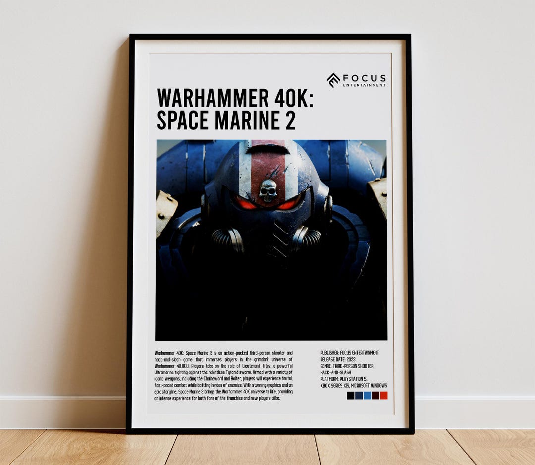 Warhammer 40K Space Marine Game Poster Print Gaming Room Decoration ...