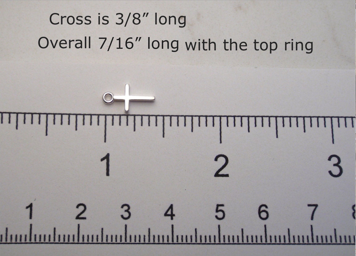 TINY Silver Cross Necklace Simple Sterling Silver Cross | Etsy