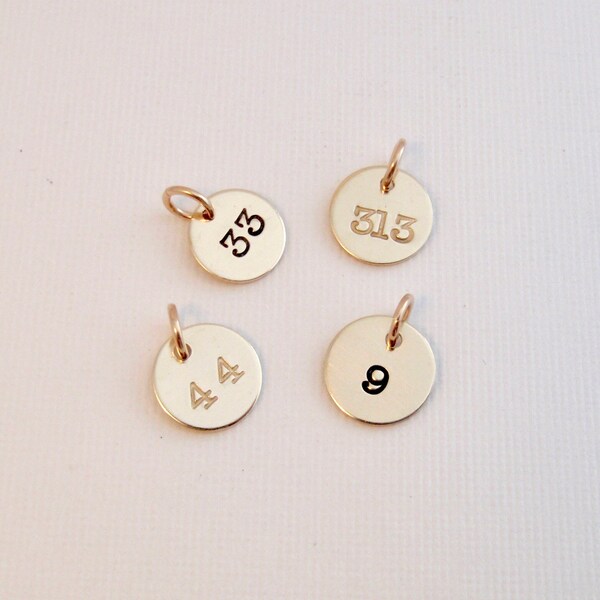 Number Charms - Etsy