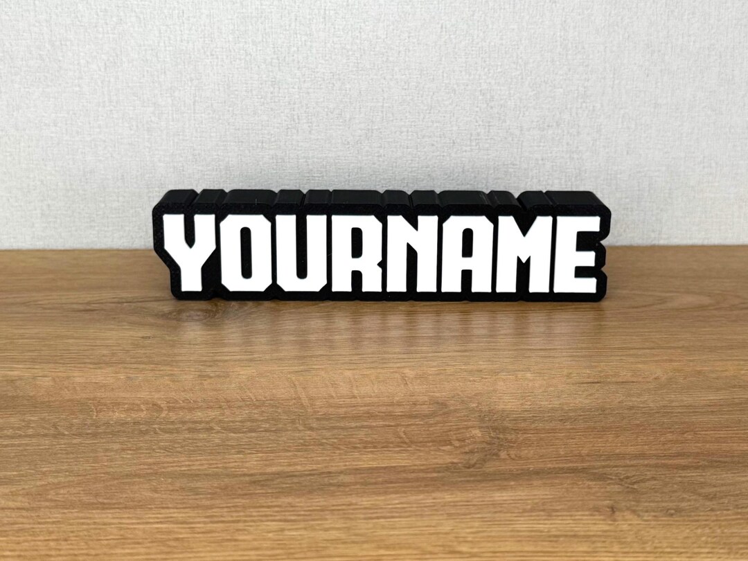 Personalised Gamer Name Sign – Custom Desk Name Stand in FPS Video Game ...